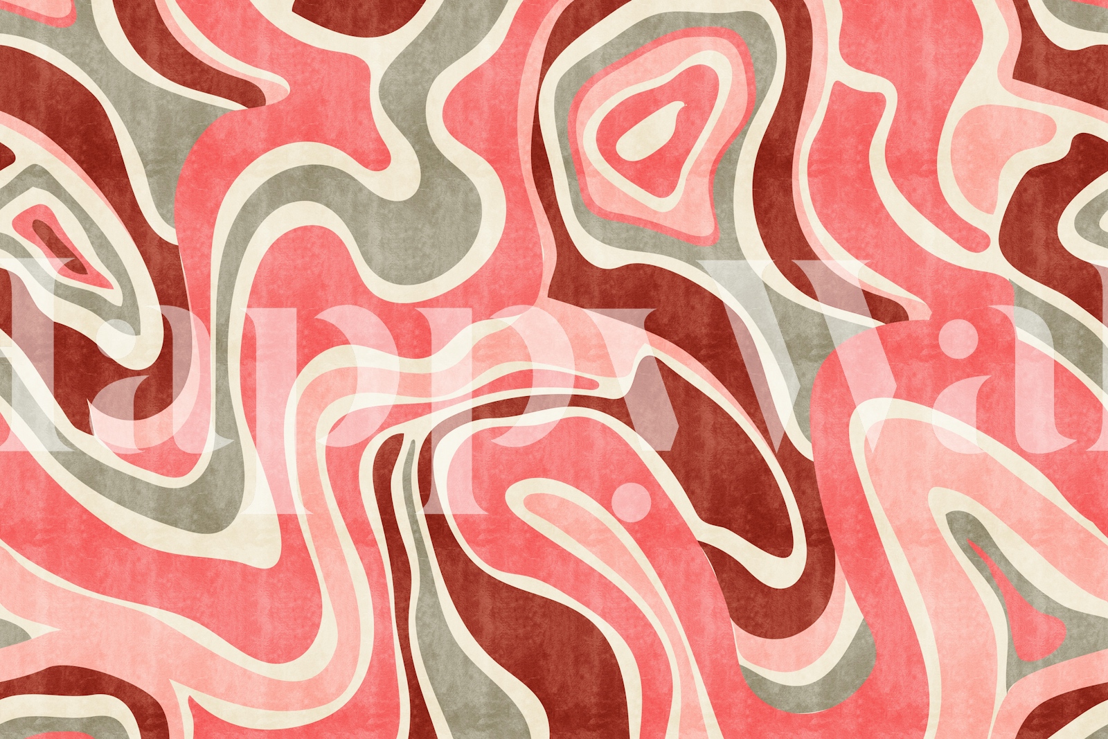 Retro Swirl Groovy Abstract Wallpaper