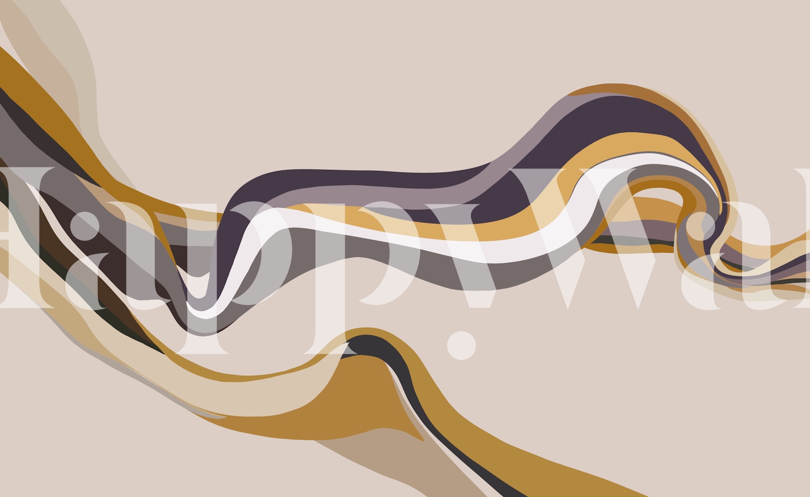 Warm Organic Flow Wallpaper - happywall.com