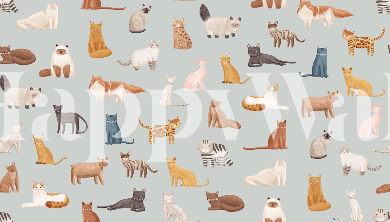 Diverse Cat Companions Wallpaper