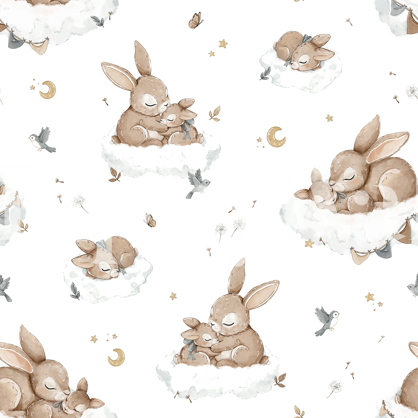 Cloudy Snuggles Wallpaper - Happywall.com