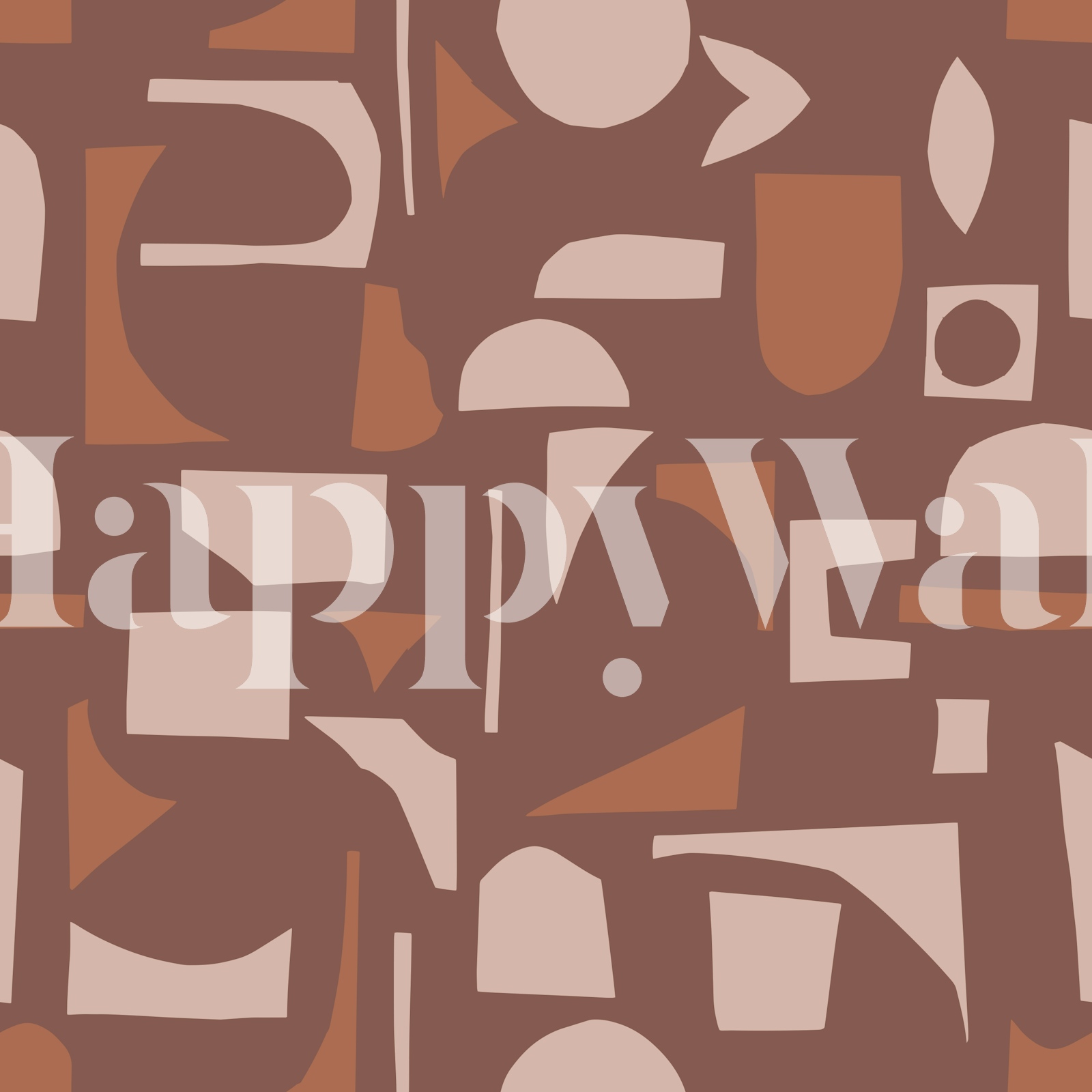 Brown Abstract Shapes Wallpaper