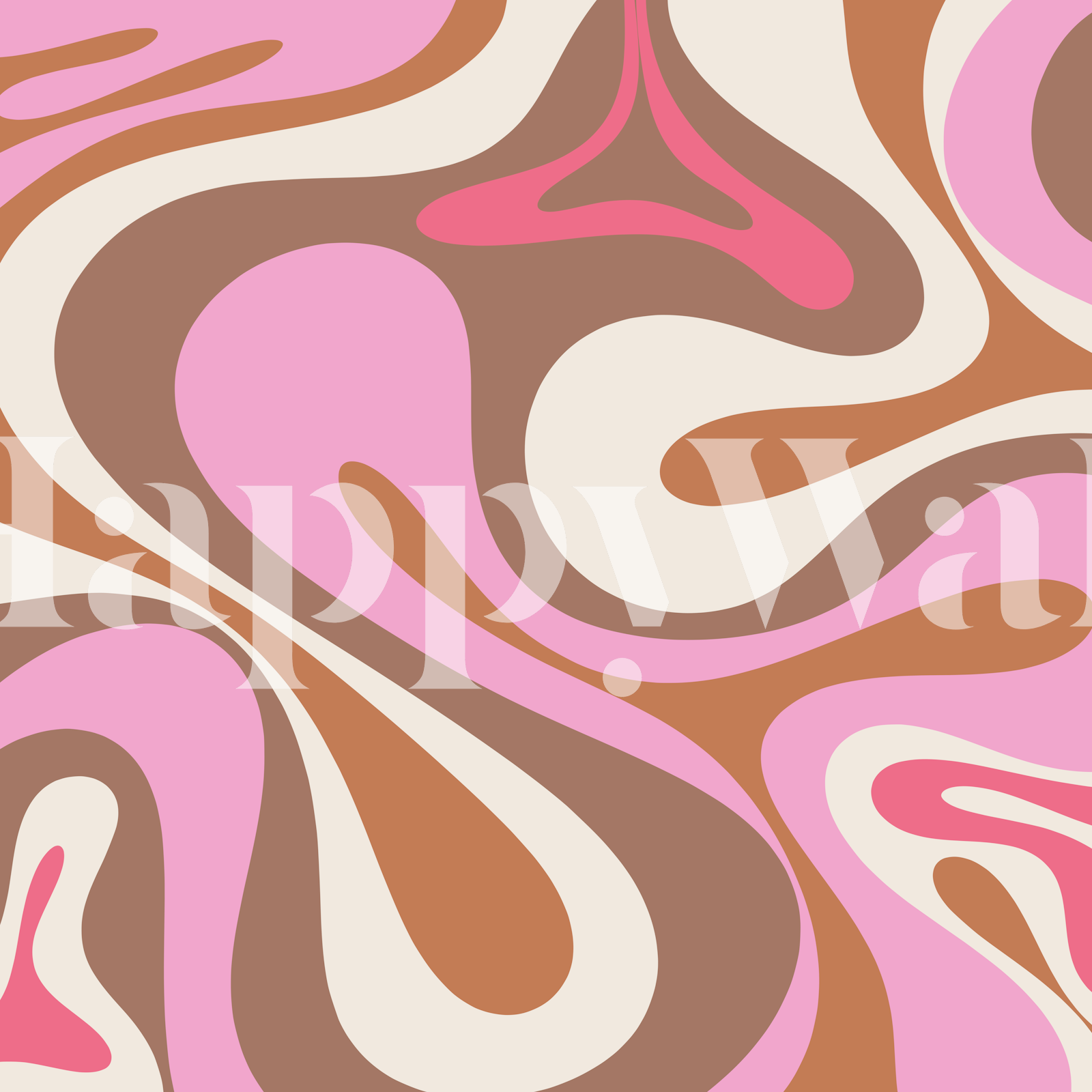 Pink Mocha Abstract Swirl Wallpaper