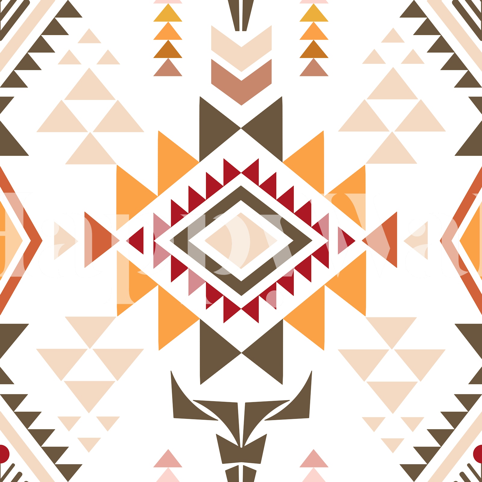 Aztec Inspired Geometry Wallpaper | happywall.com