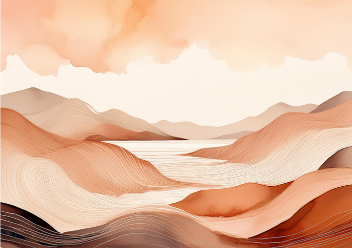 Serene Copper Contours - Happywall.com