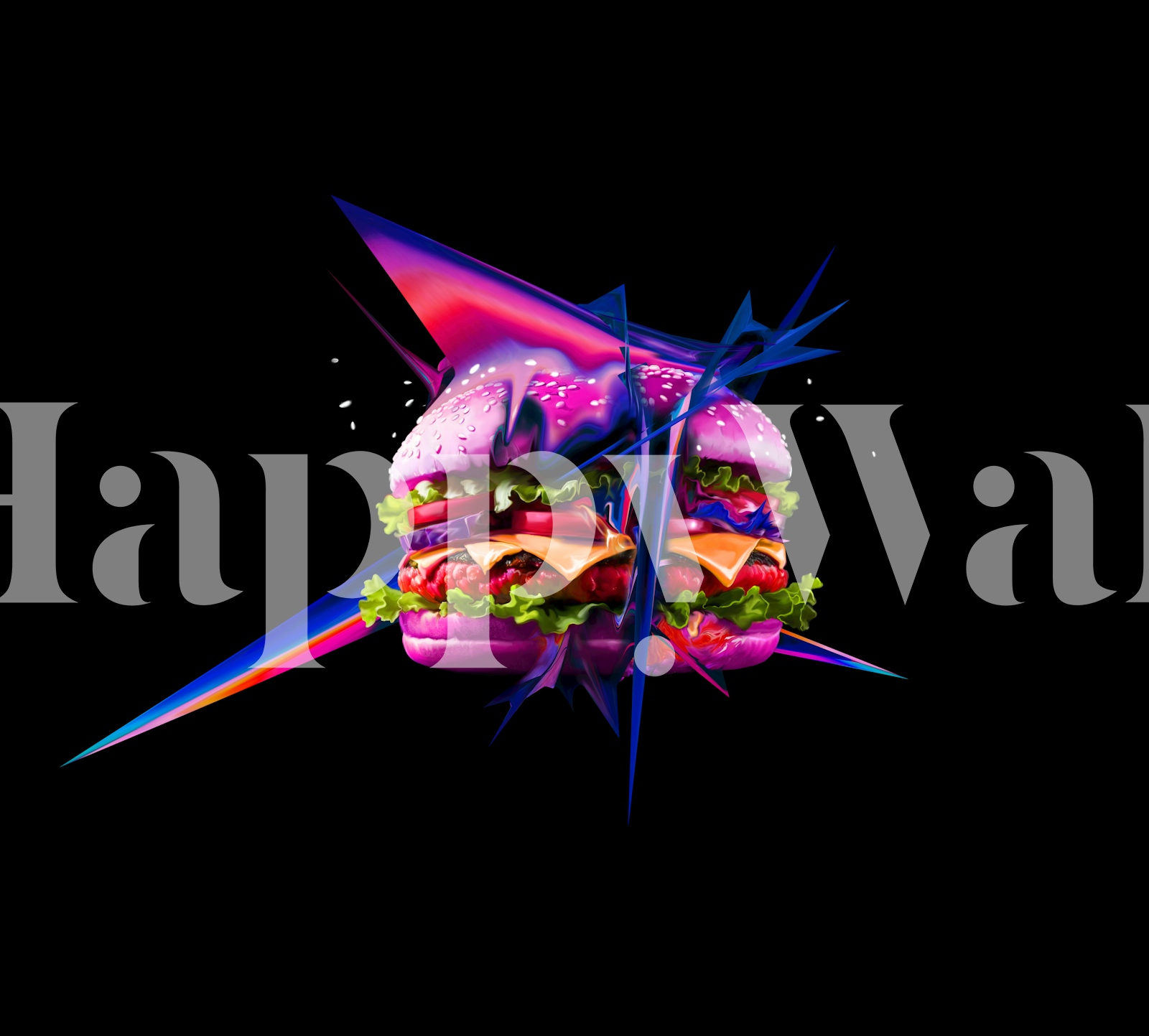 Cyber Burger Wallpaper - Happywall.com