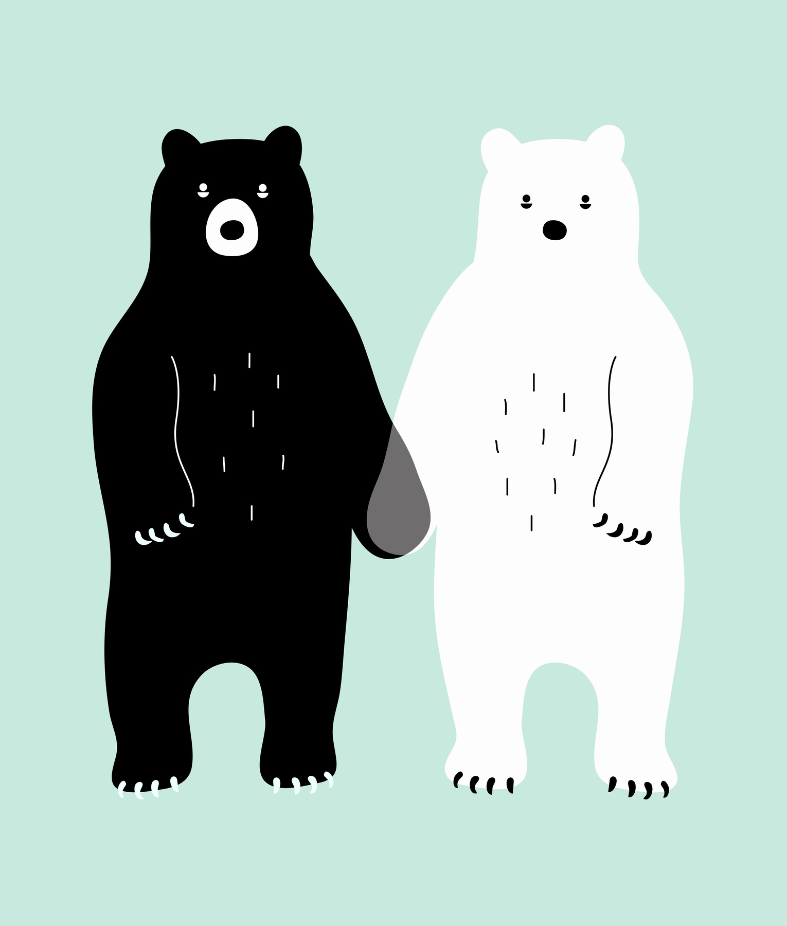 Two Bear wallpaper - Happywall