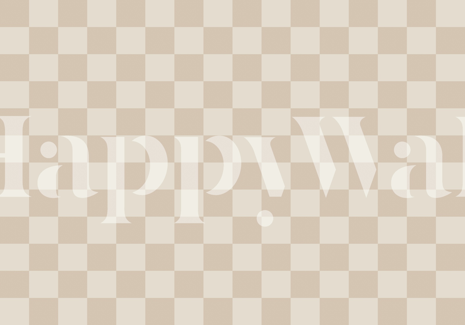 Checkerboard Sand and Beige Wallpaper