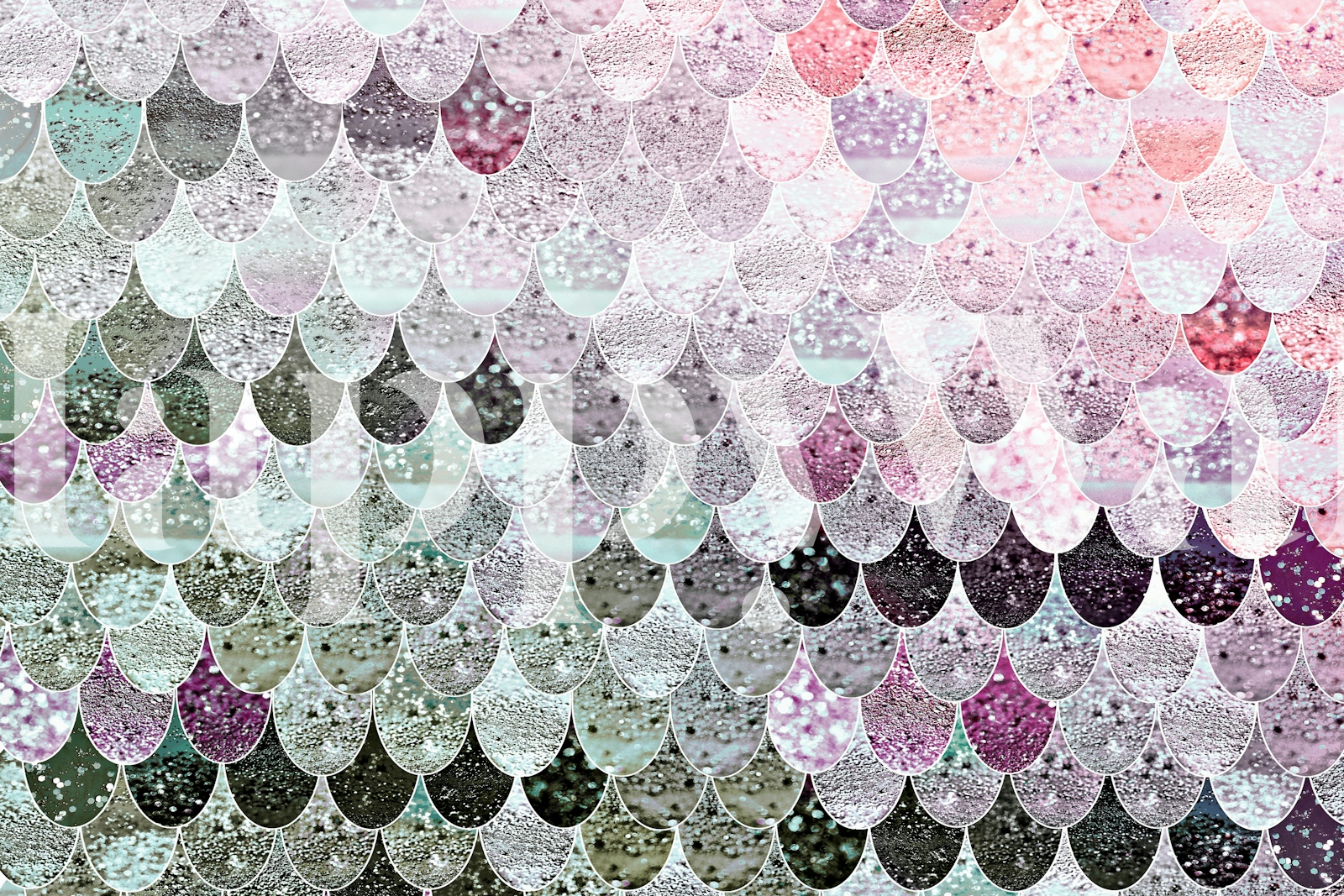 Colorful Scallop Mermaid Wallpaper