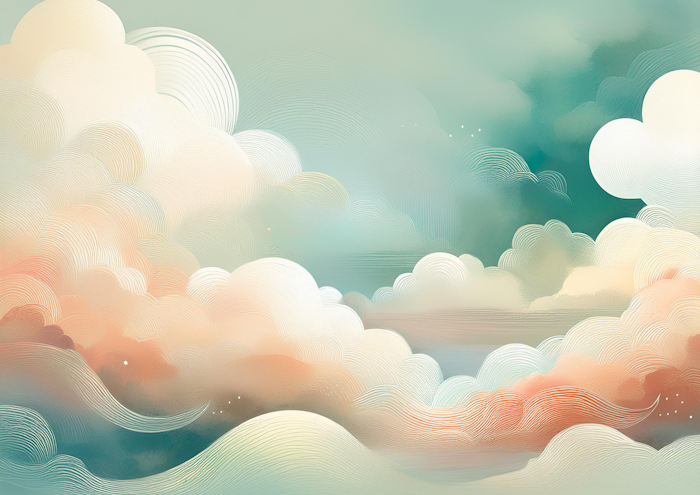 Whimsical Cloud Vista Wallpaper | Happywall.com