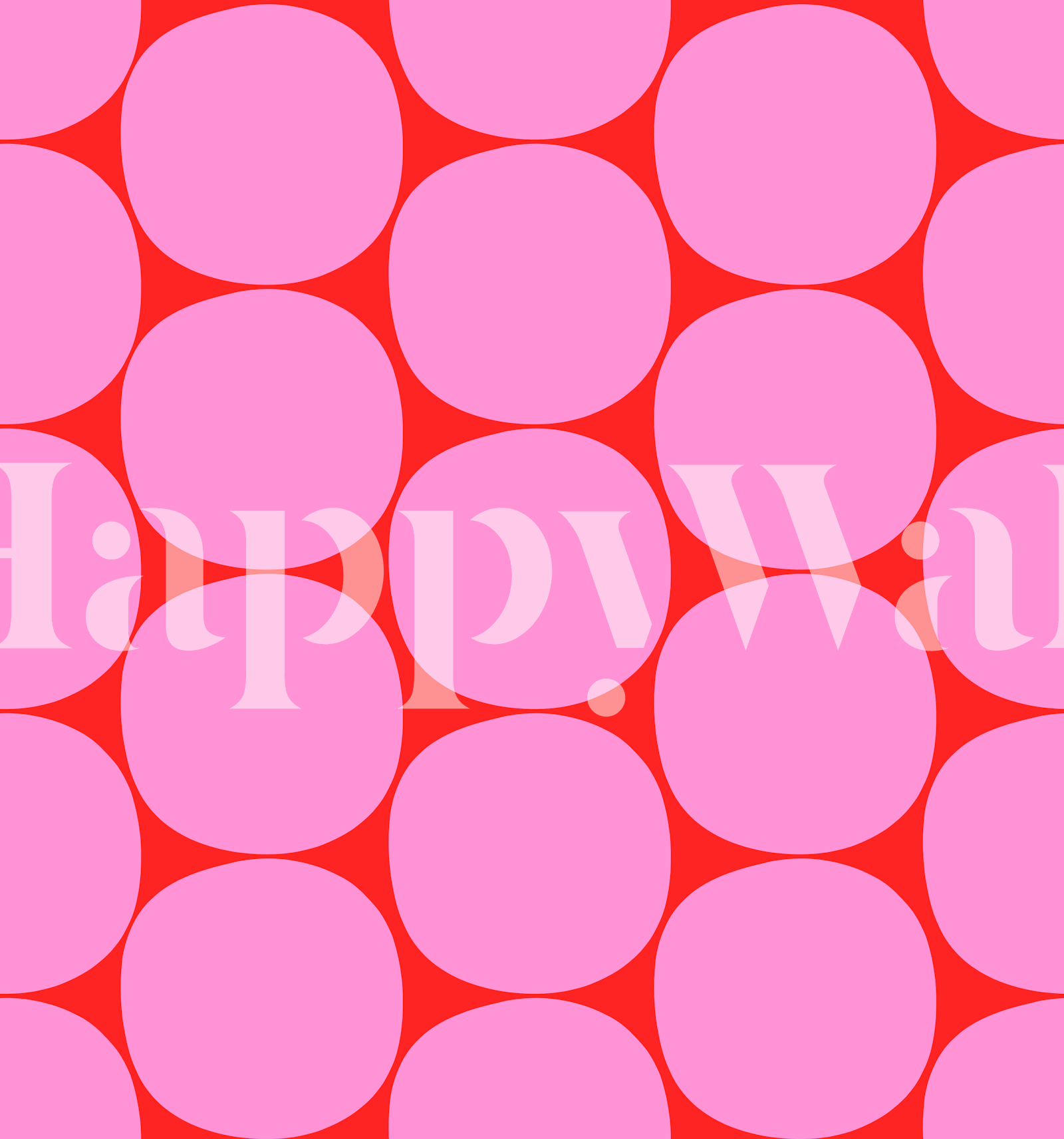 Mid Mod Dots in Preppy Pink and Red | happywall.com
