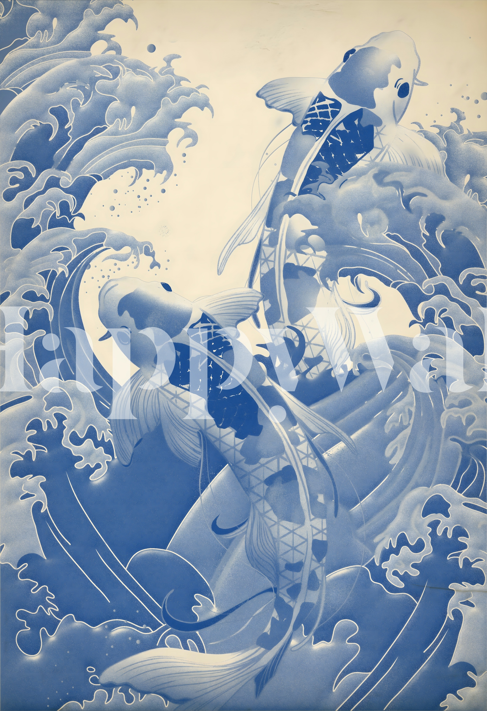 Oceanic Koi Flow Wallpaper - Happywall