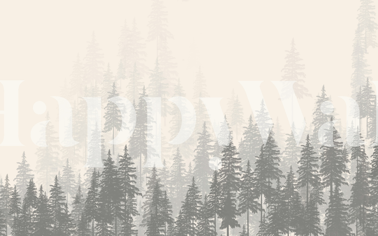 Gray Minimalist Forest Wallpaper for Bedroom