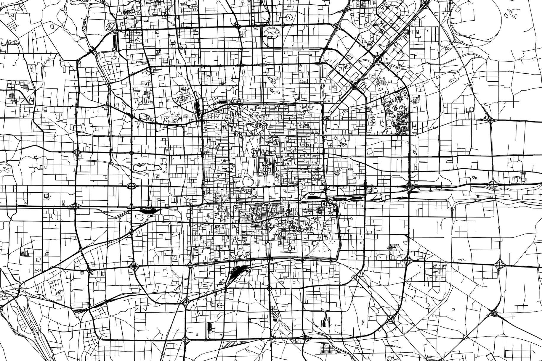 Beijing Map wallpaper - Happywall