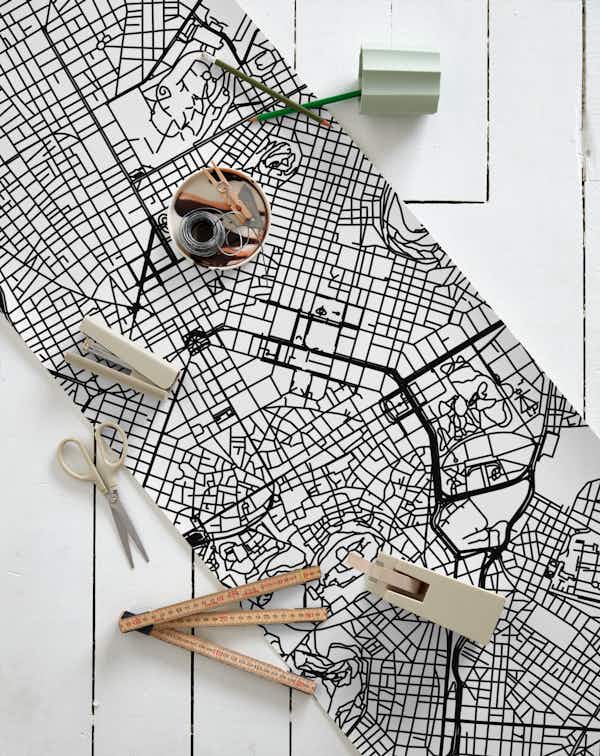 Athens Map wallpaper - Happywall