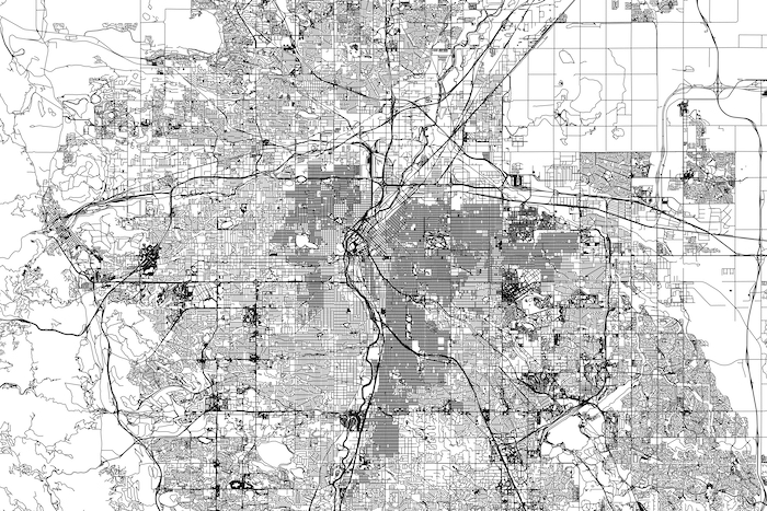 Denver Map Wallpaper - Perfect for a Modern and Urban Style Home