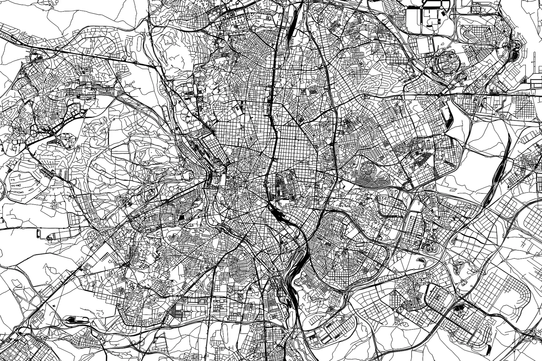 Madrid Map wallpaper - Happywall