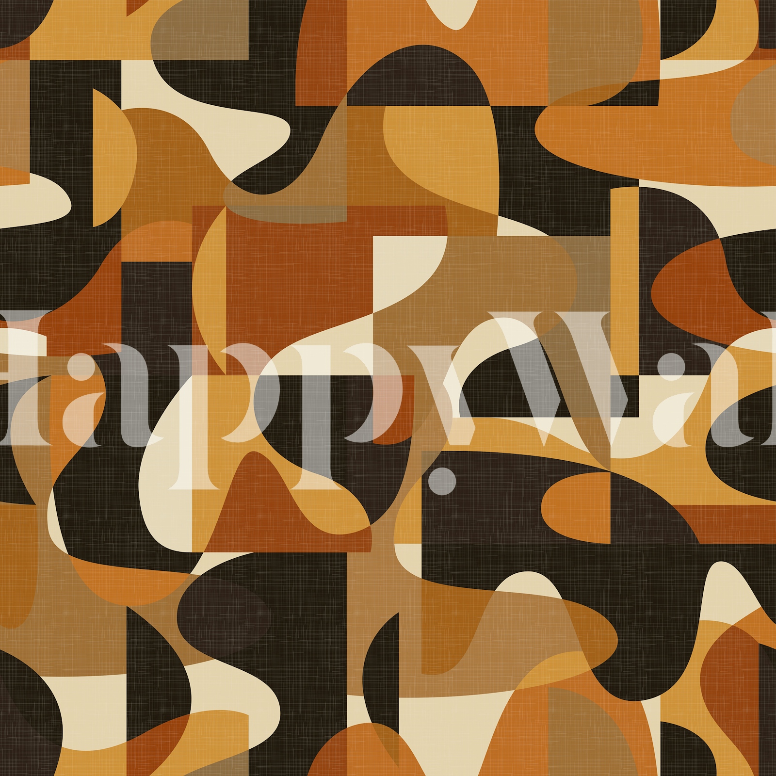 Modern Abstraction Retro Sand Shades Wallpaper