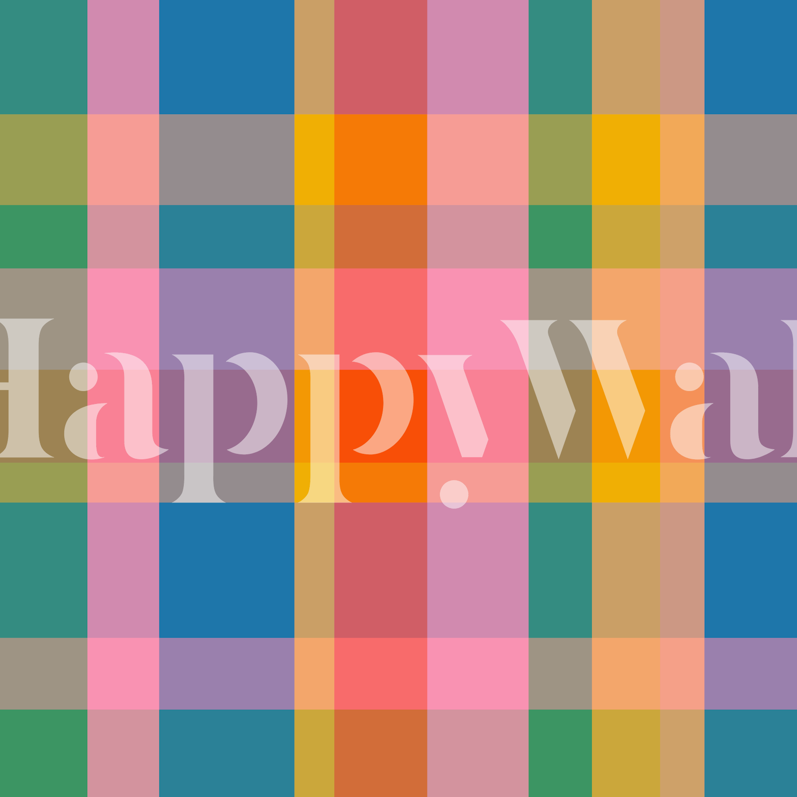 Colorful Rainbow Plaid Pattern - Happywall.com