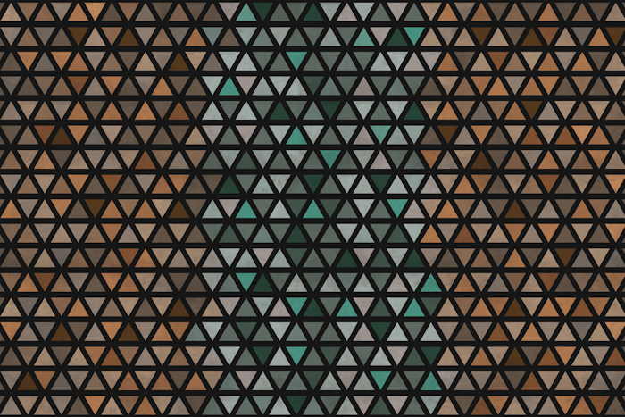 Triangle Color Harmony Brown and Teal Wallpaper