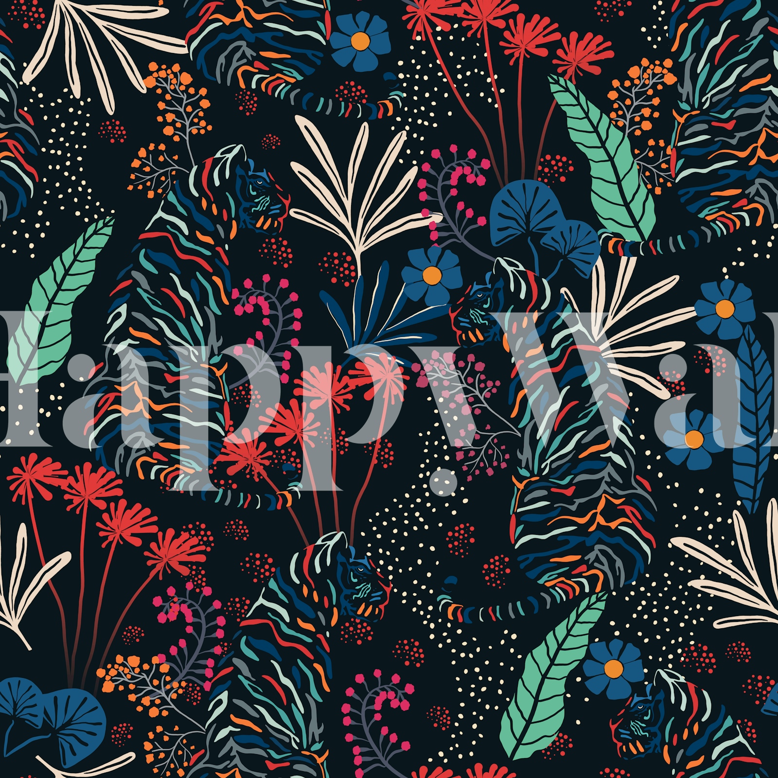 Colorful Electric Tiger Wallpaper