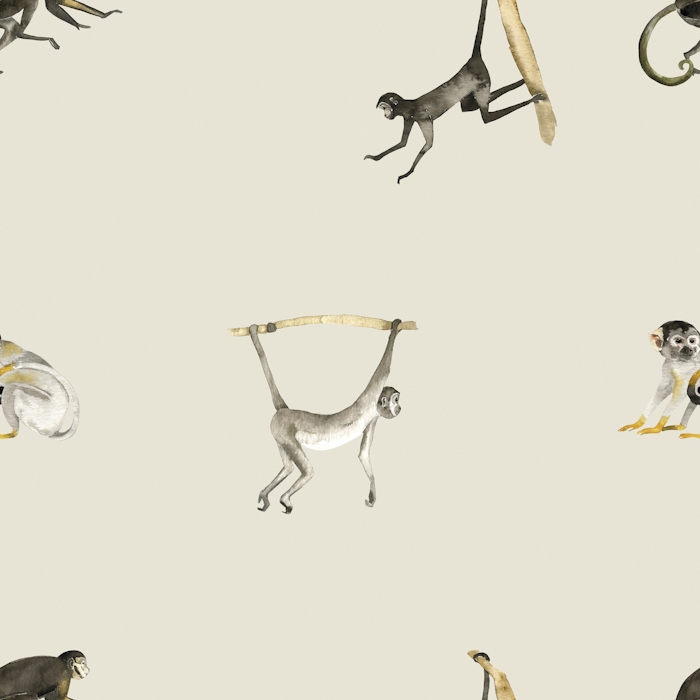 Scattered Monkeys – Minimalist Pattern Wallpaper