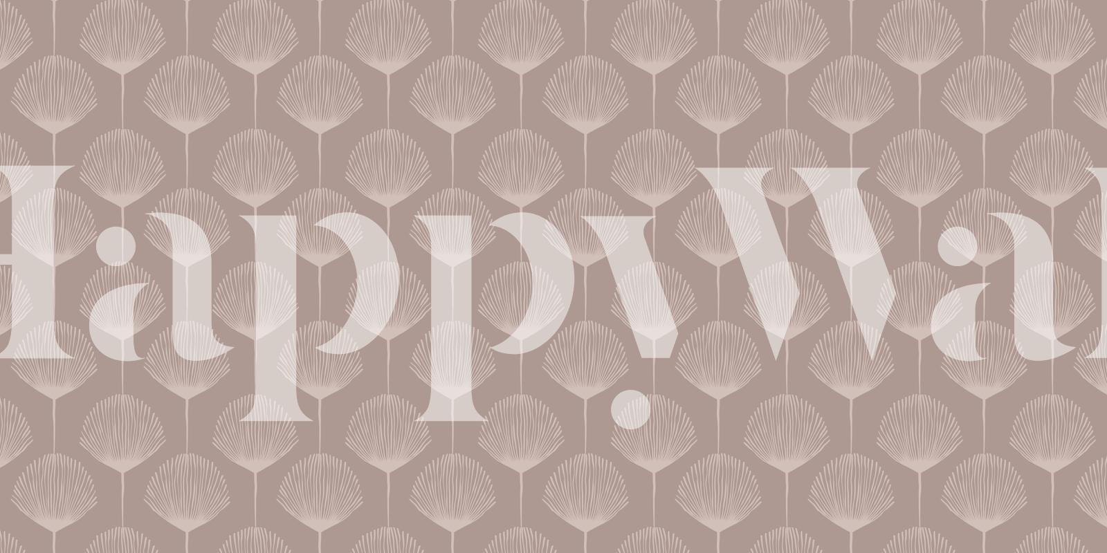 Beige Retro Floral Pattern Wallpaper