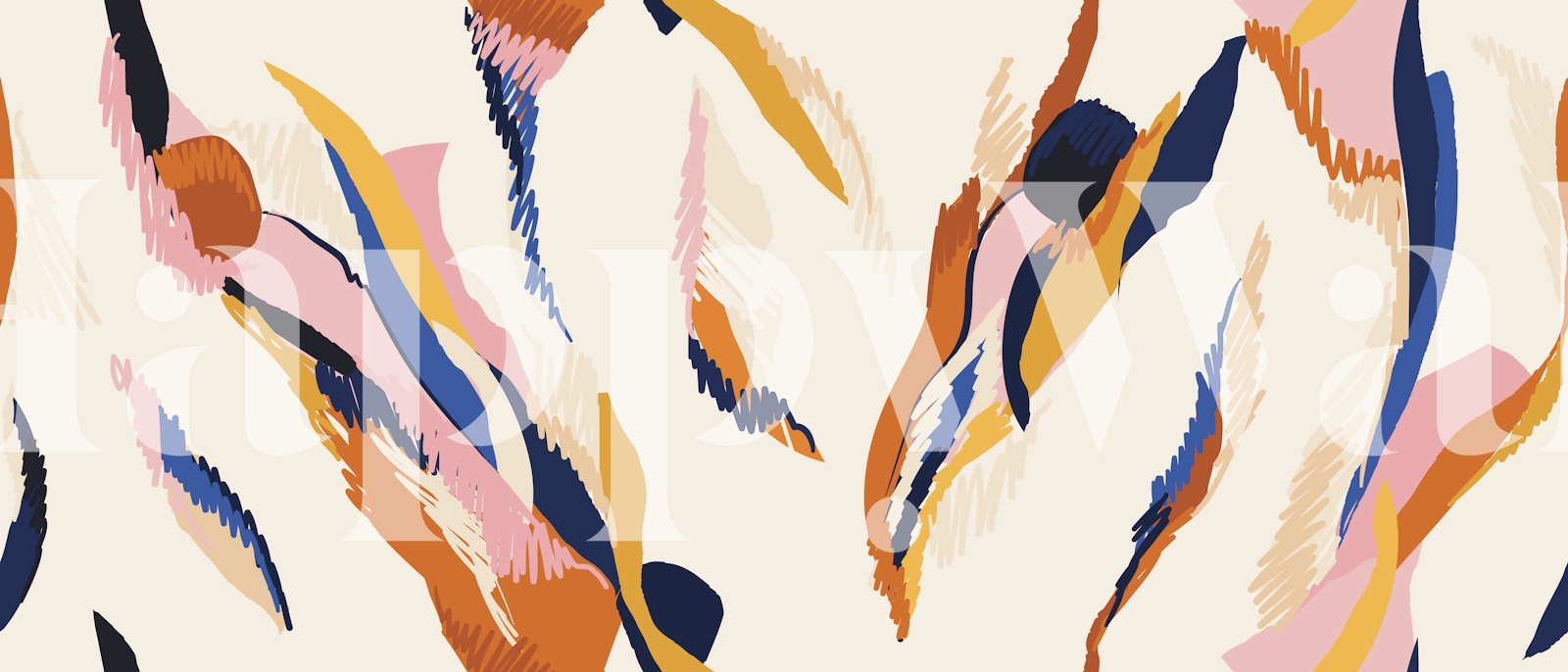 Bold Artistic Shapes Wallpaper | Happywall.com
