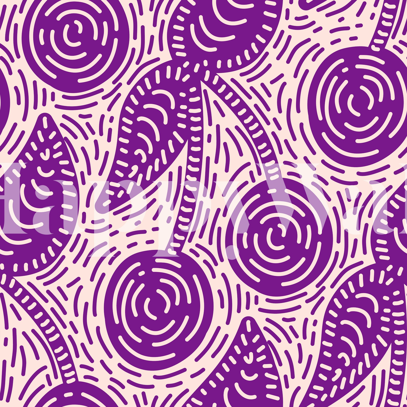 Playful Purple Cherries Wallpaper | happywall.com