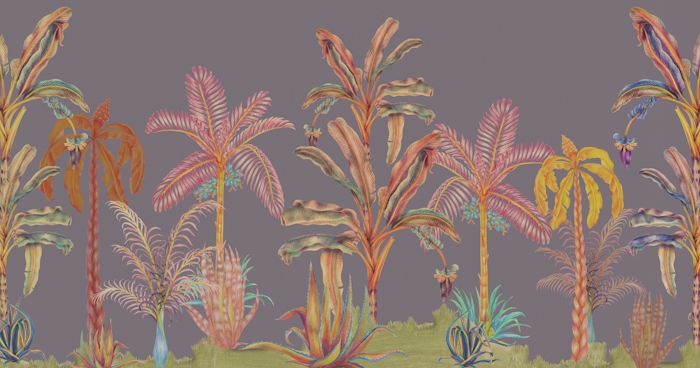 Lush Rainbow Palms Wallpaper | happywall.com