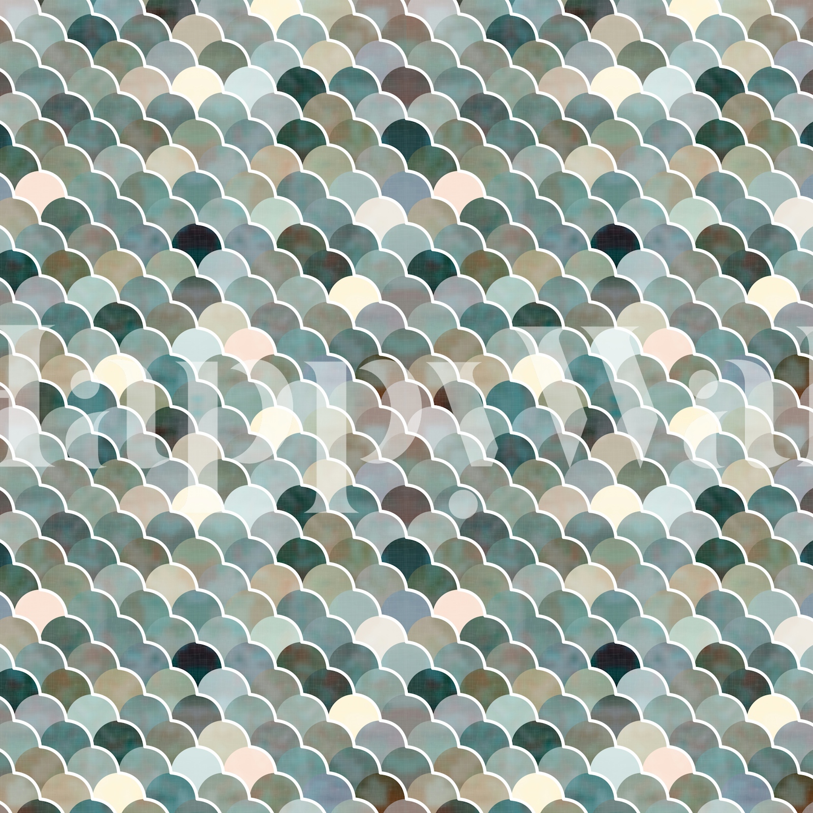 Decorative Fish Scale Pattern No.01 WM | Happywall