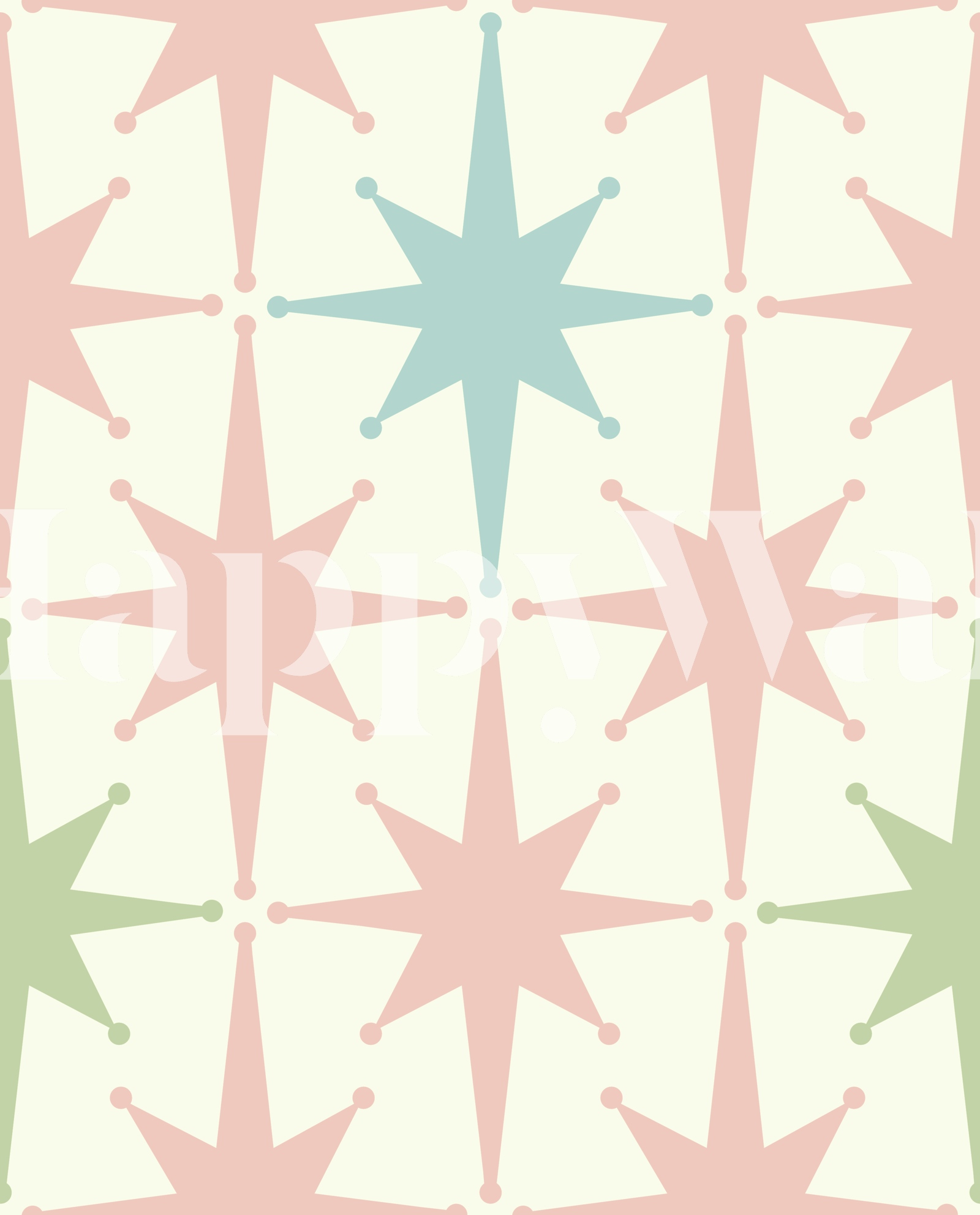 Mid Century Modern Atomic Stars Wallpaper
