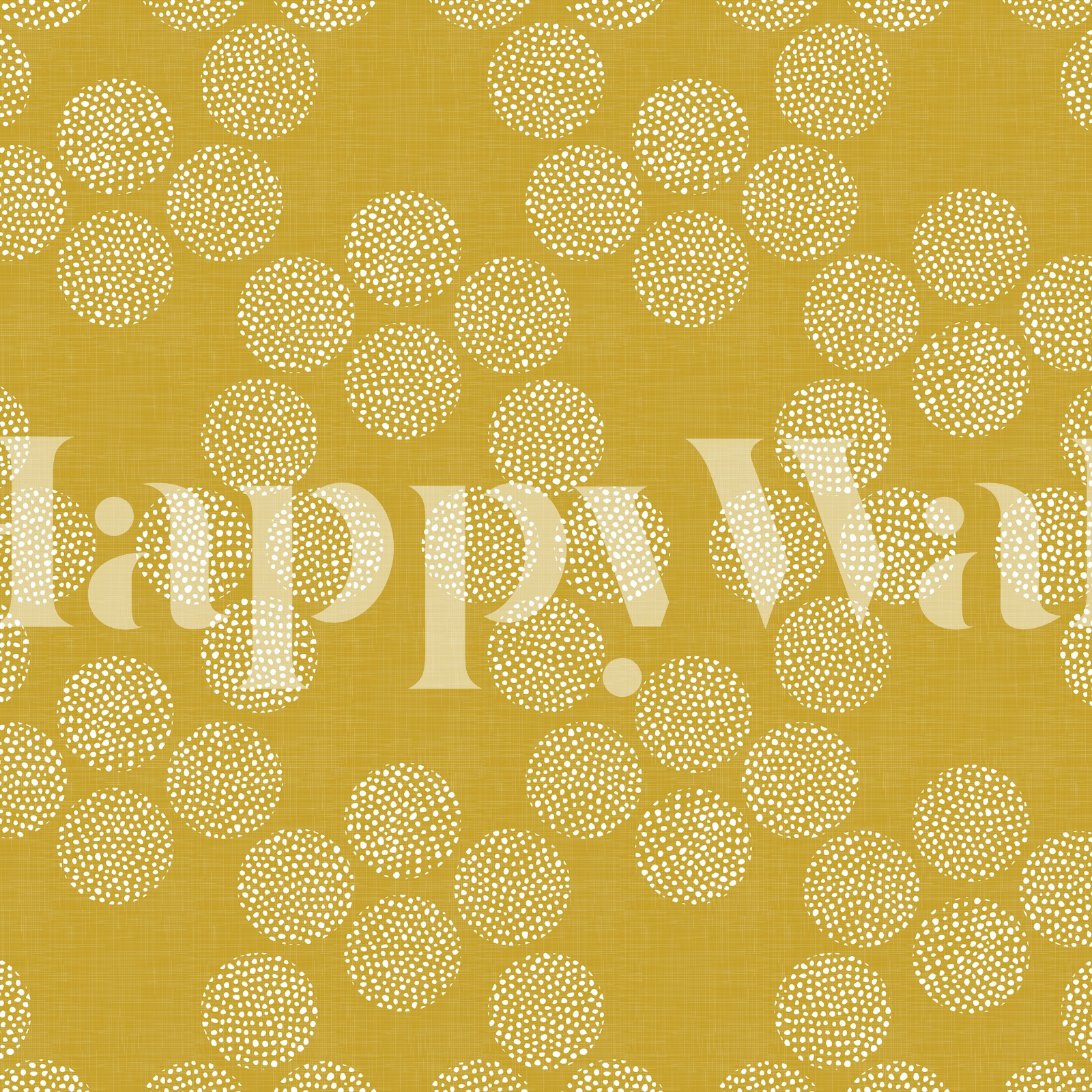 Boho Dots Mustard Yellow Wallpaper