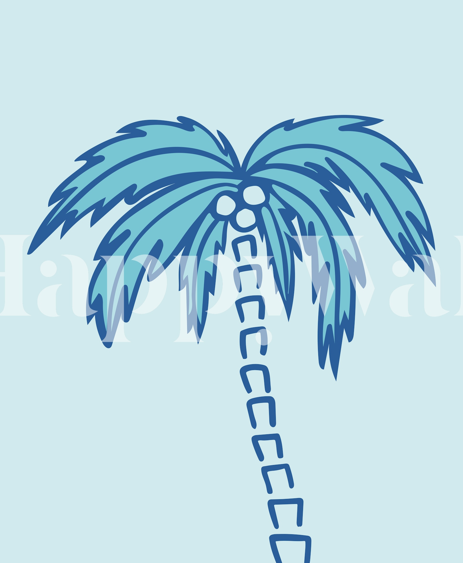 Tropical Palm Oasis Wallpaper | happywall.com