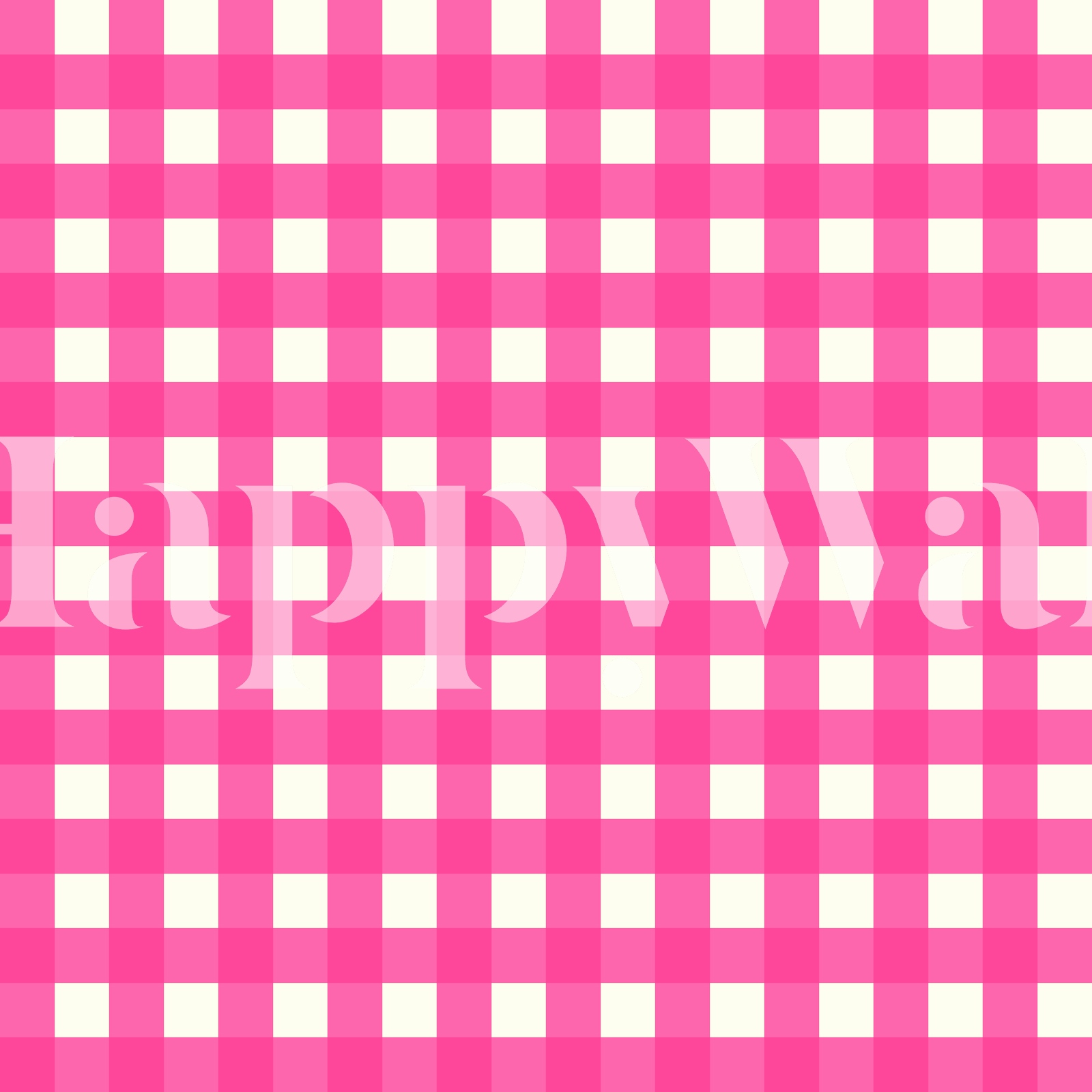 Hot Pink Gingham Pattern Wallpaper - Happywall