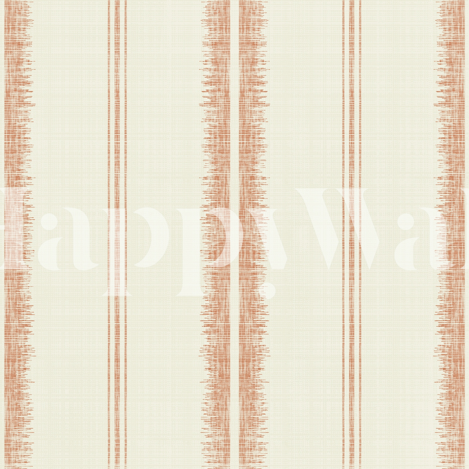 Provence Boho Stripes Linen-Ginger Wallpaper