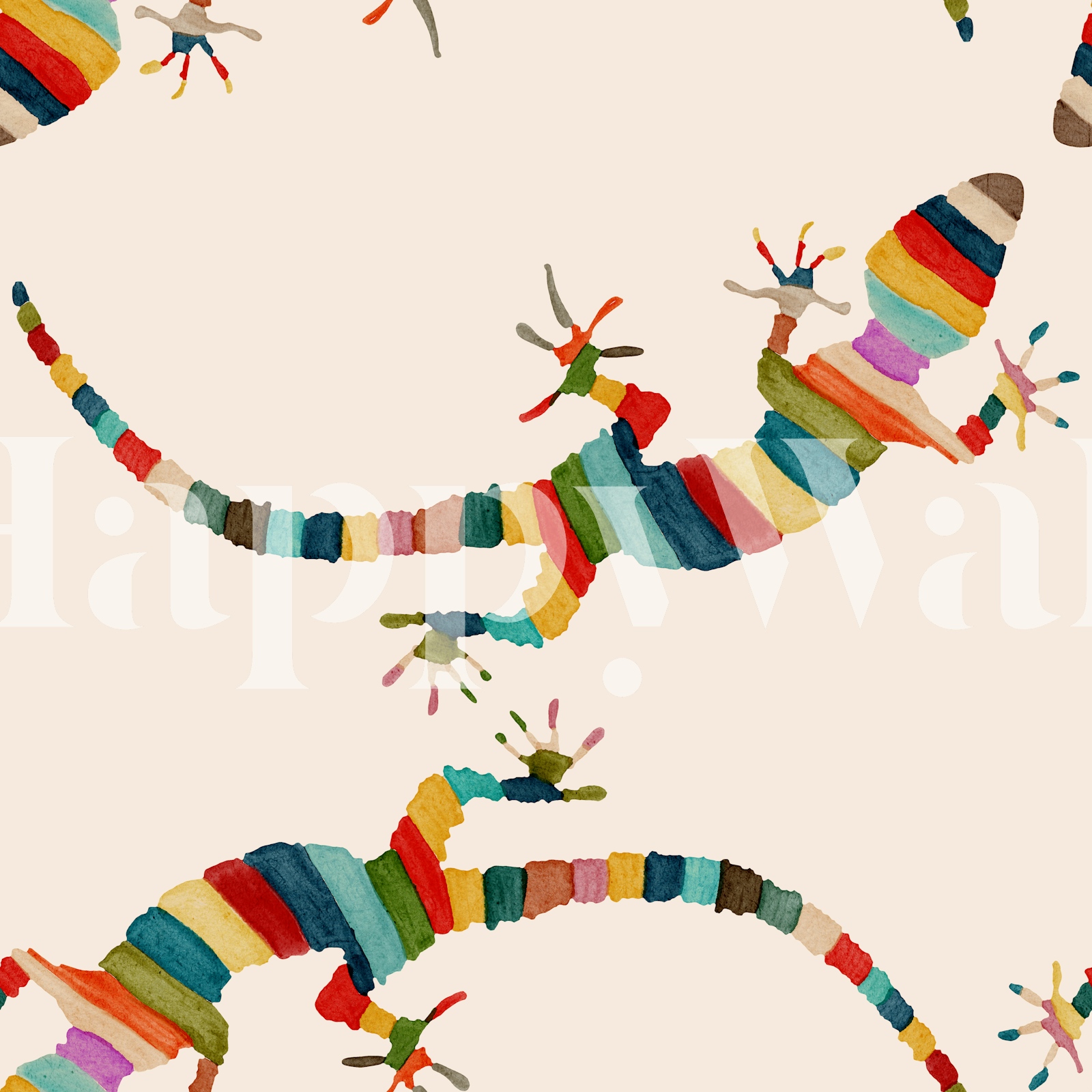 Multicolor Gecko Dance Wallpaper