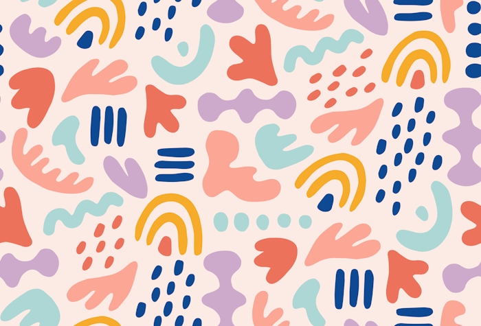 Playful Organic Shapes Wallpaper | happywall.com