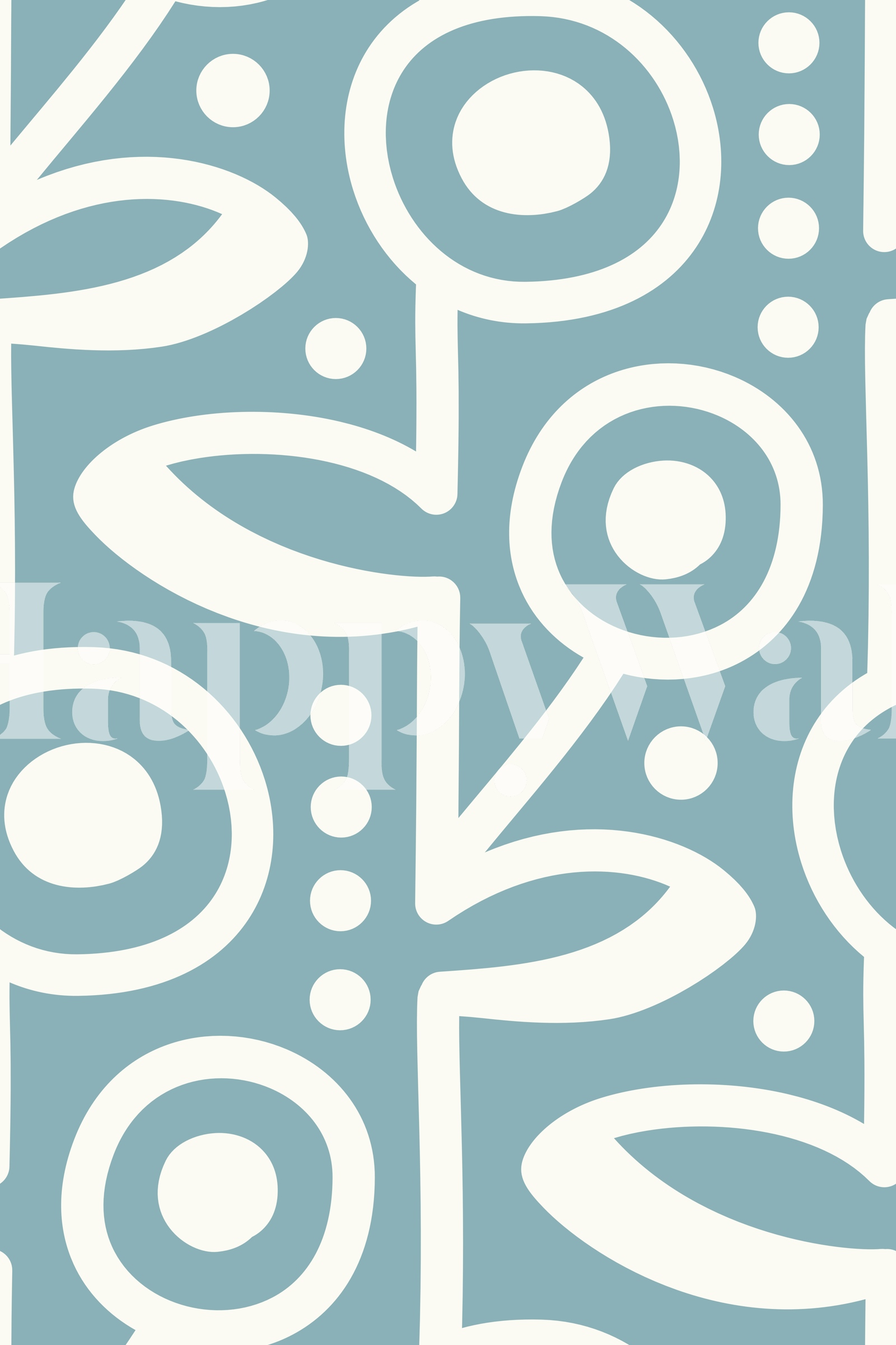 Light Silver Blue Abstract Botanicals Wallpaper
