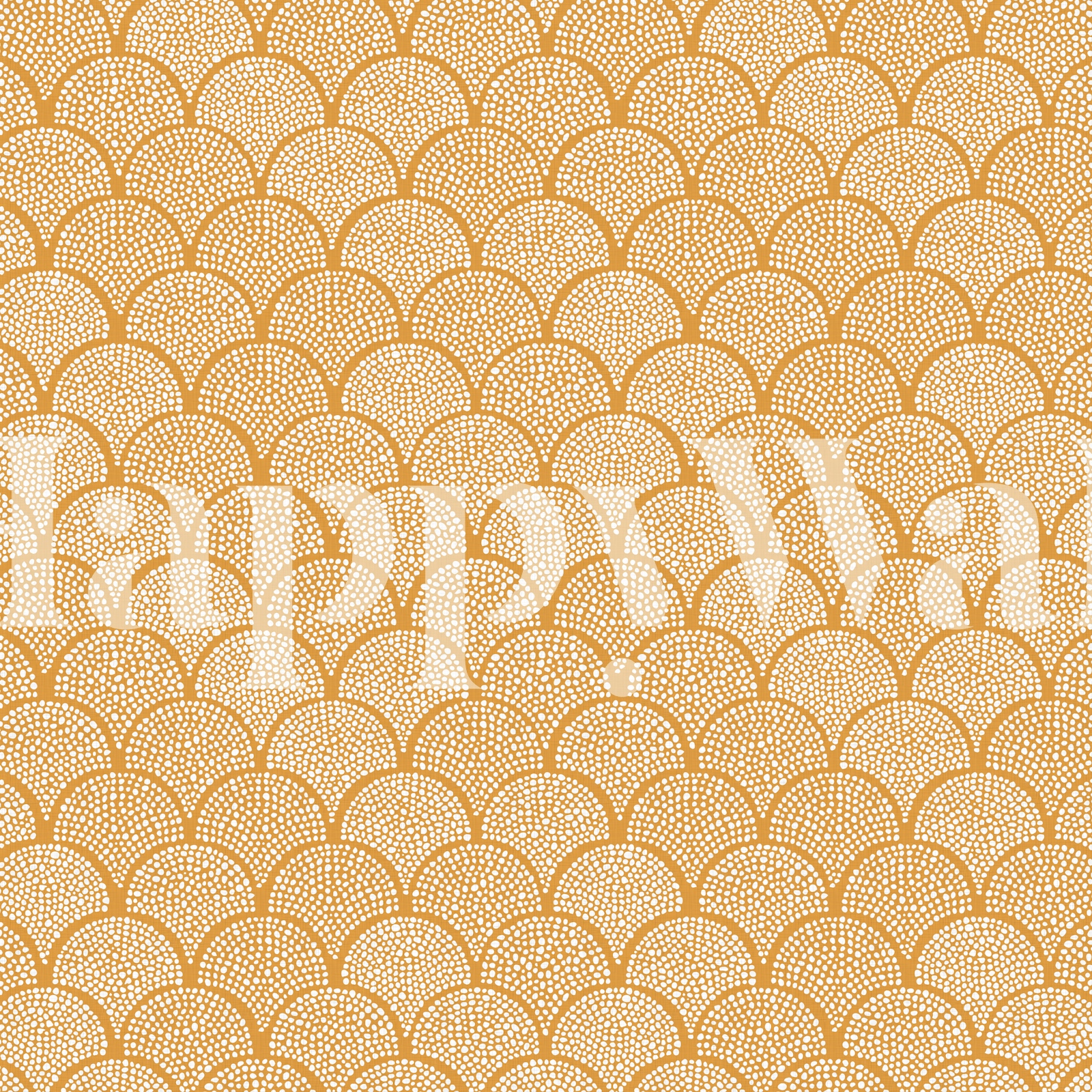 Japanese Scallop Texture Golden Yellow Wallpaper