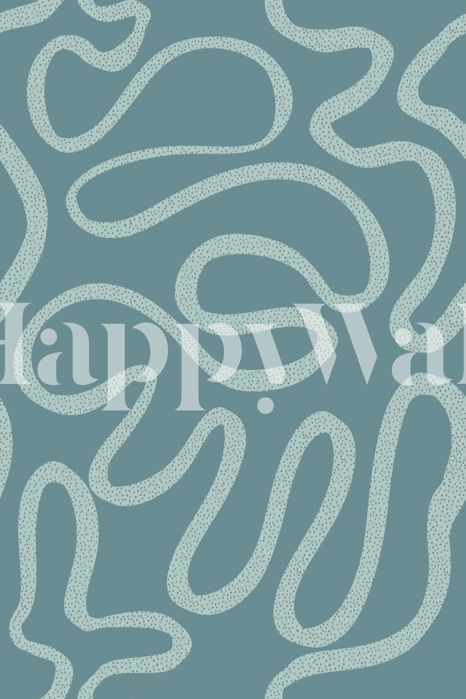 Modern Abstract Teal Wallpaper Design