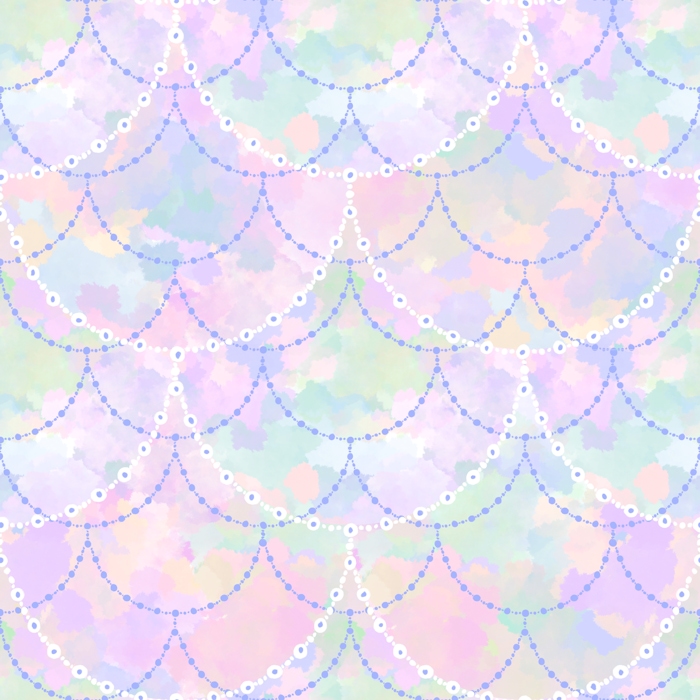 Pastel Rainbow Scallop Wallpaper