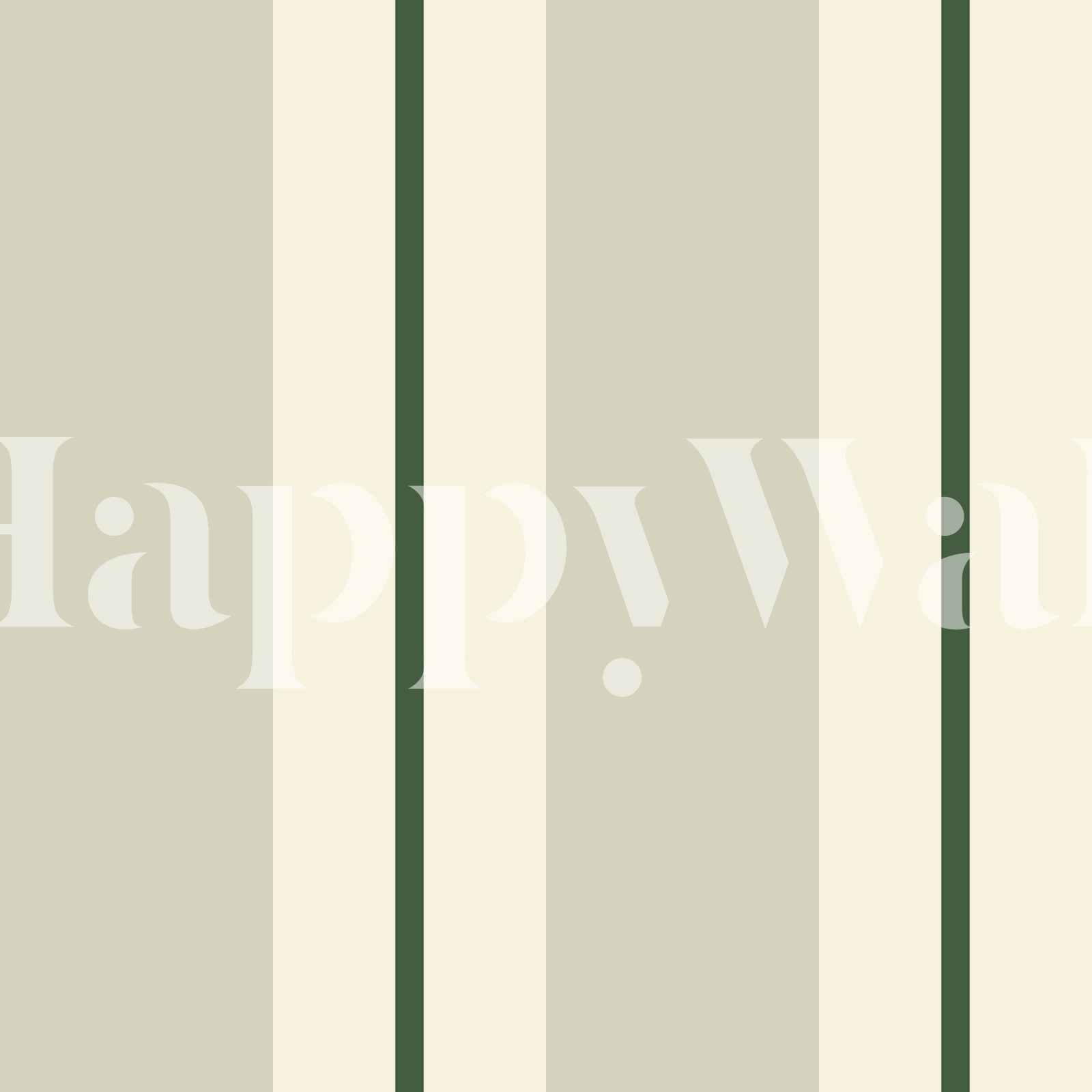 Green Cream Striped Wallpaper for Modern Decor