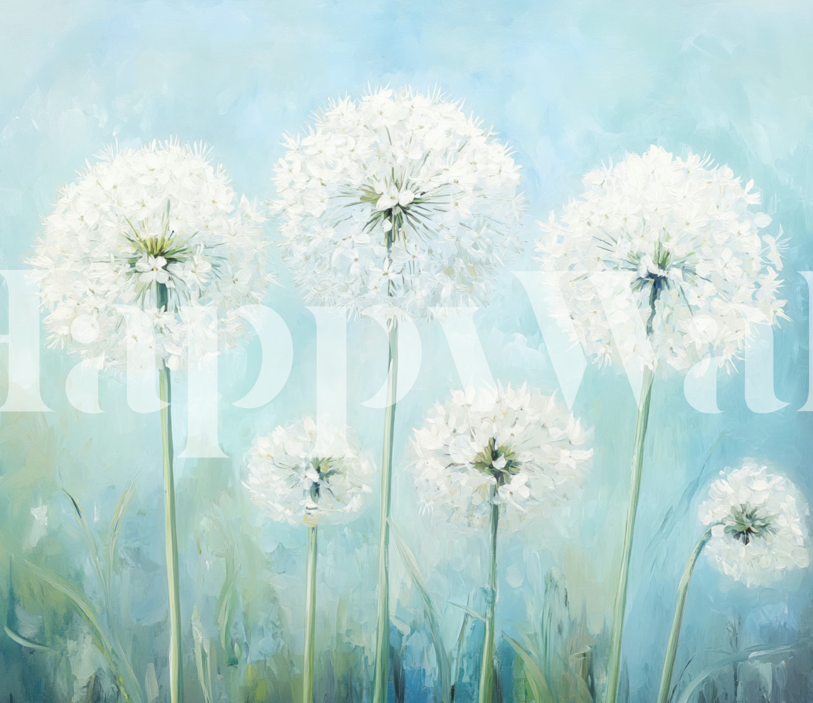 Dandelion Wallpaper Blue
