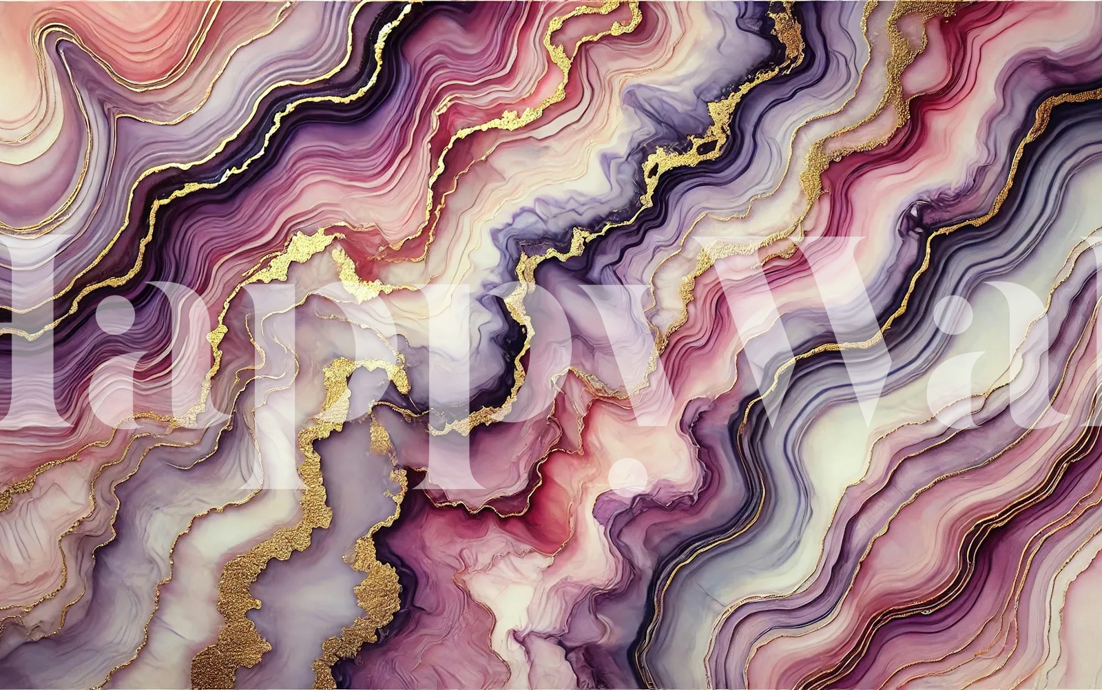 Lavender Flow Stone Wallpaper - Happywall