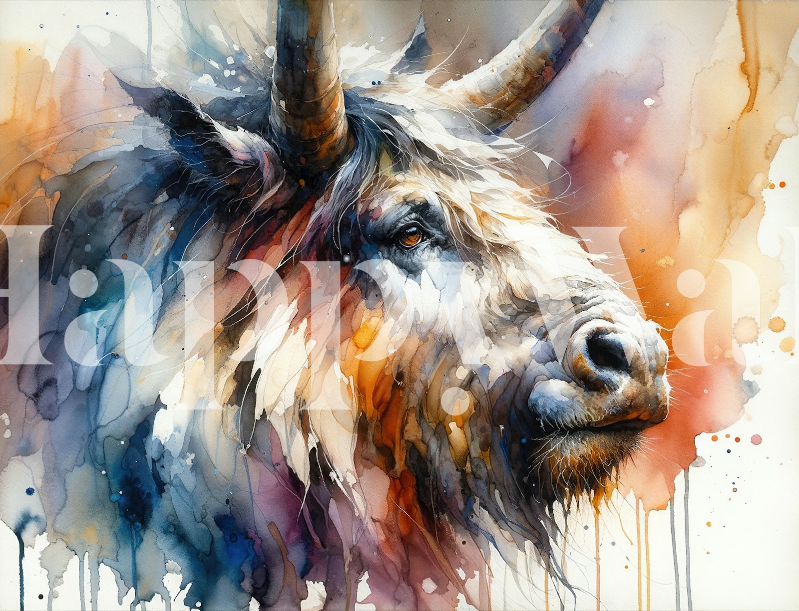 Majestic Horned Beast Wallpaper