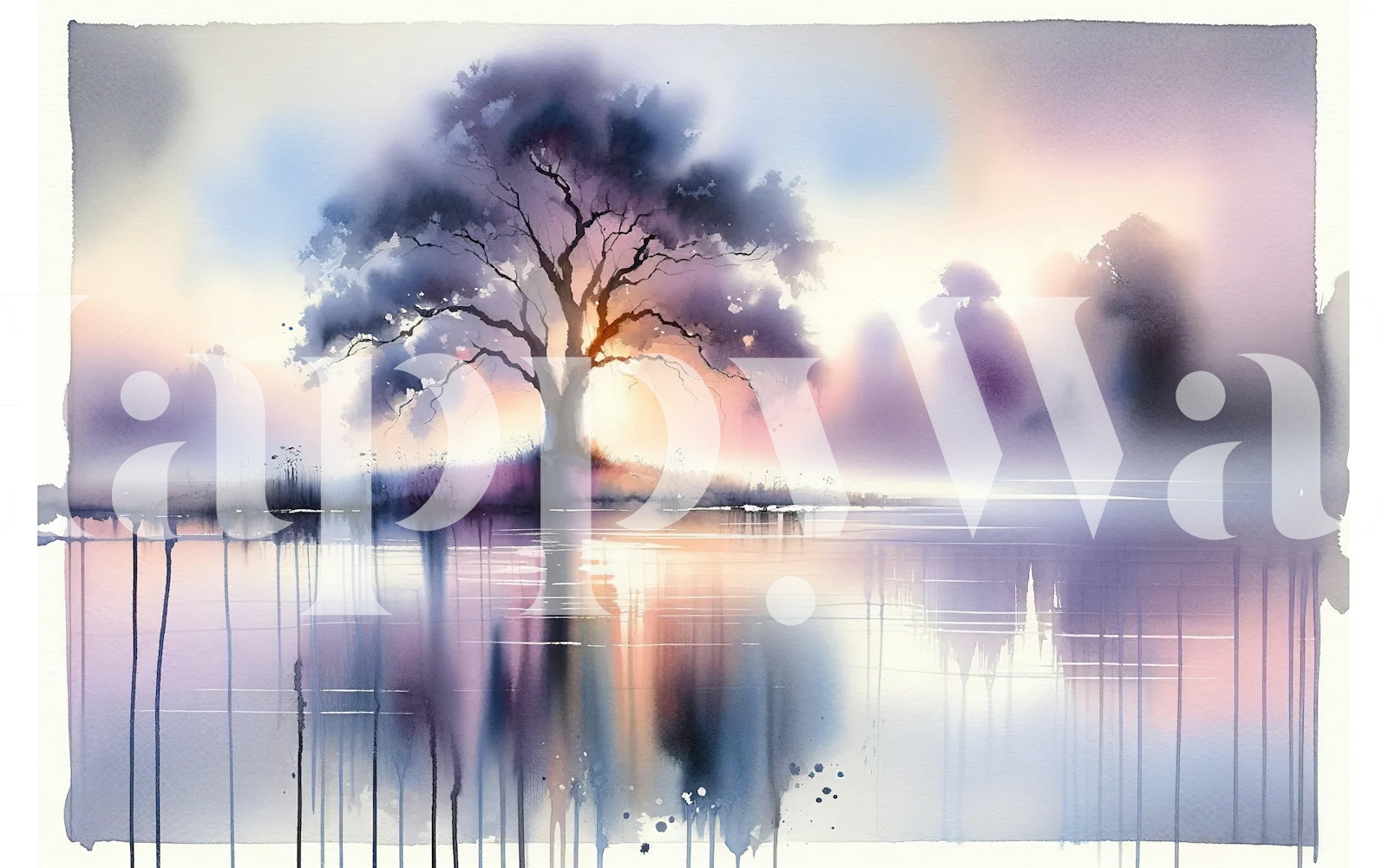 Tranquil Tree Reflection wallpaper - Happywall