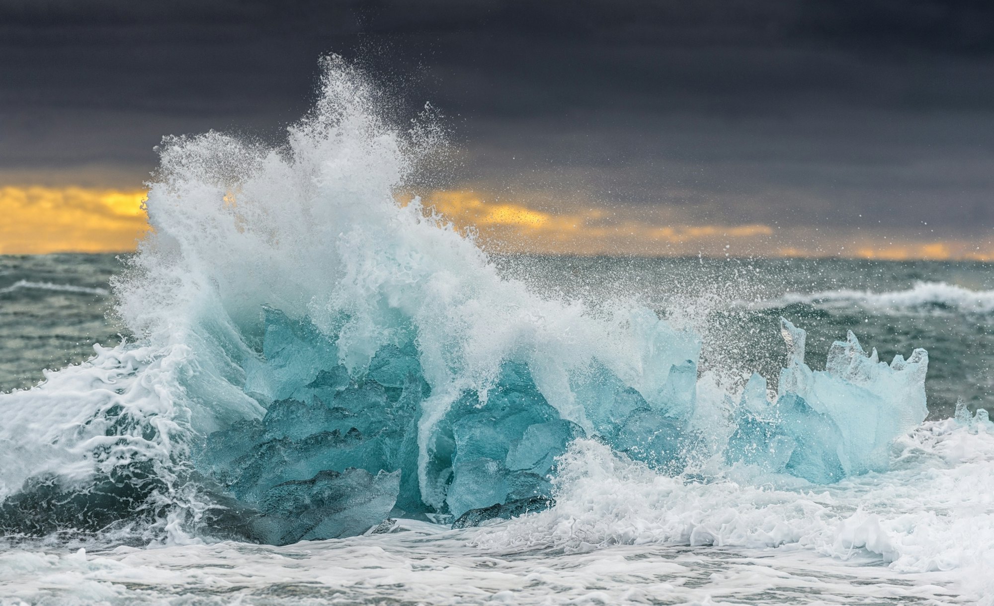 Icy Wave Wallpaper - Buy Stunning Ocean-Themed Wallpapers Online