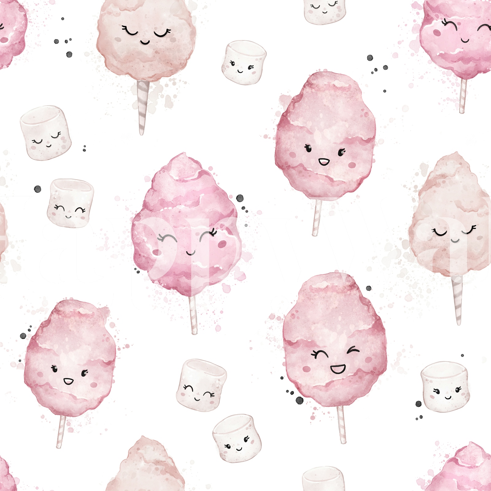 Cotton Candy Pink Wallpaper for Kids Room