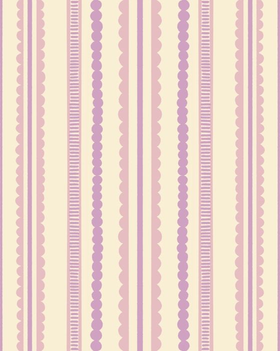 Lilac Vertical Stripes Wallpaper