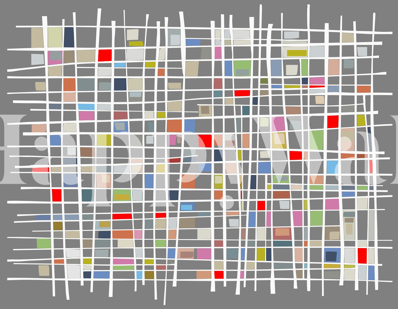 Modern Geometric Grid Wallpaper - happywall.com